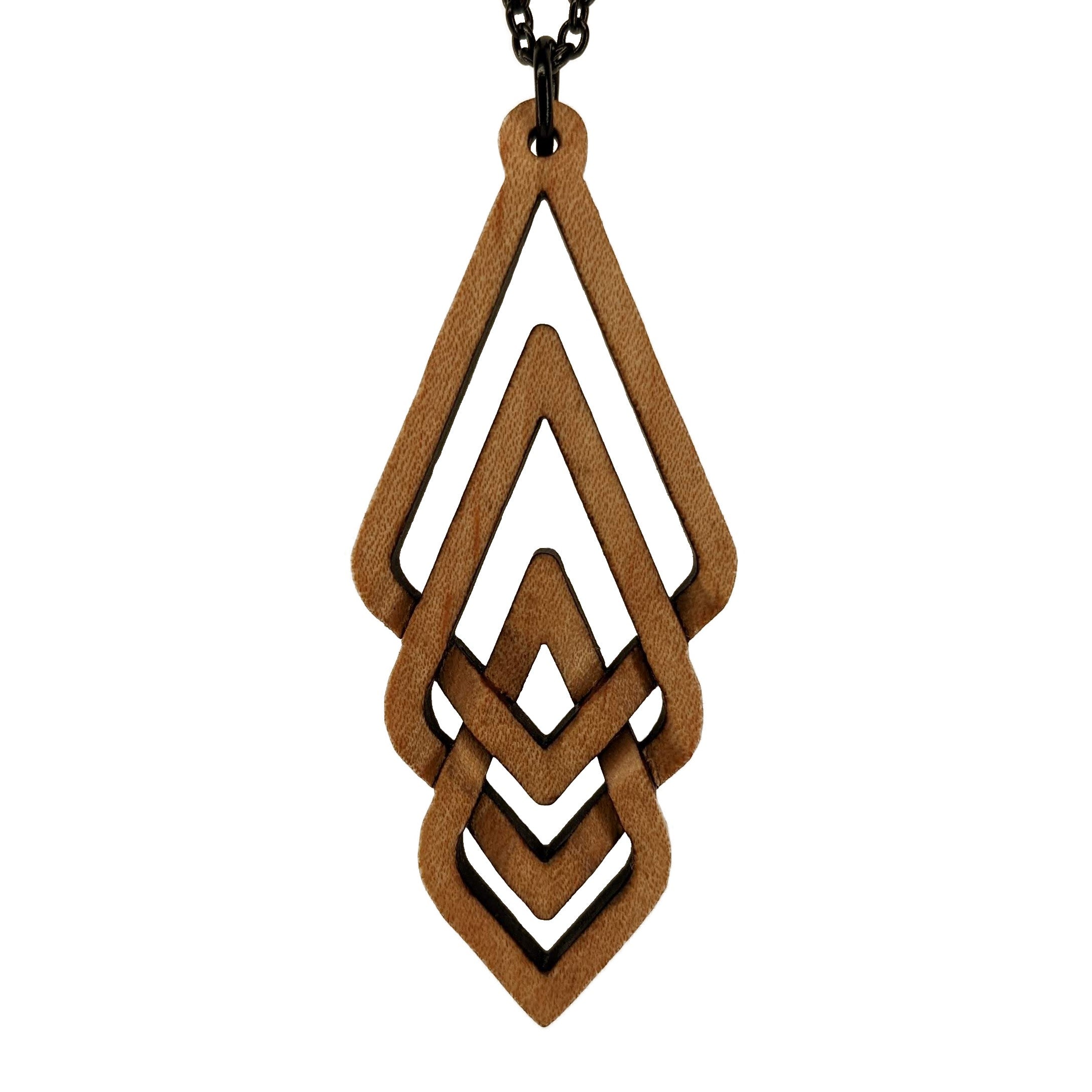 Triple Diamond Hand Carved Pendant – Davidson Workshop