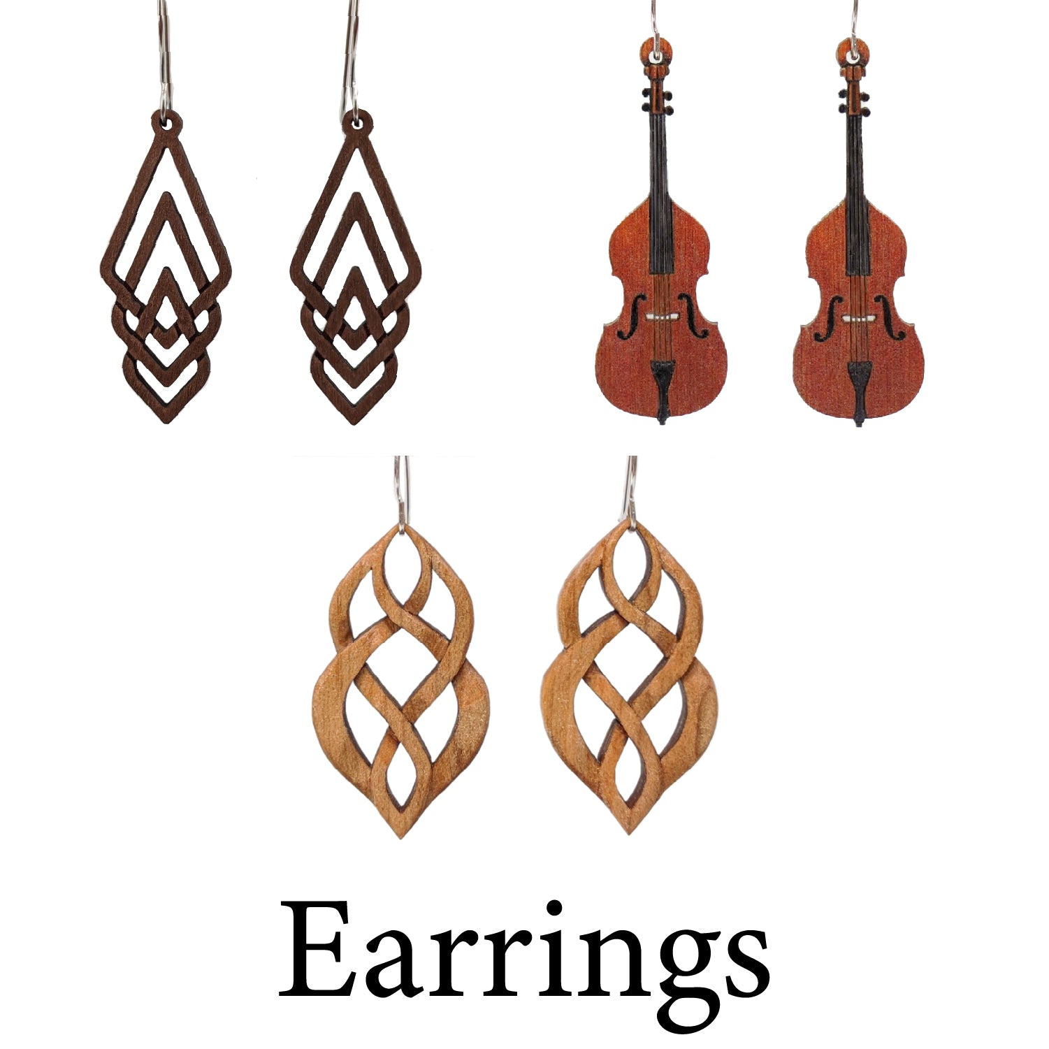 Lightweight Wood Earrings – Davidson Workshop