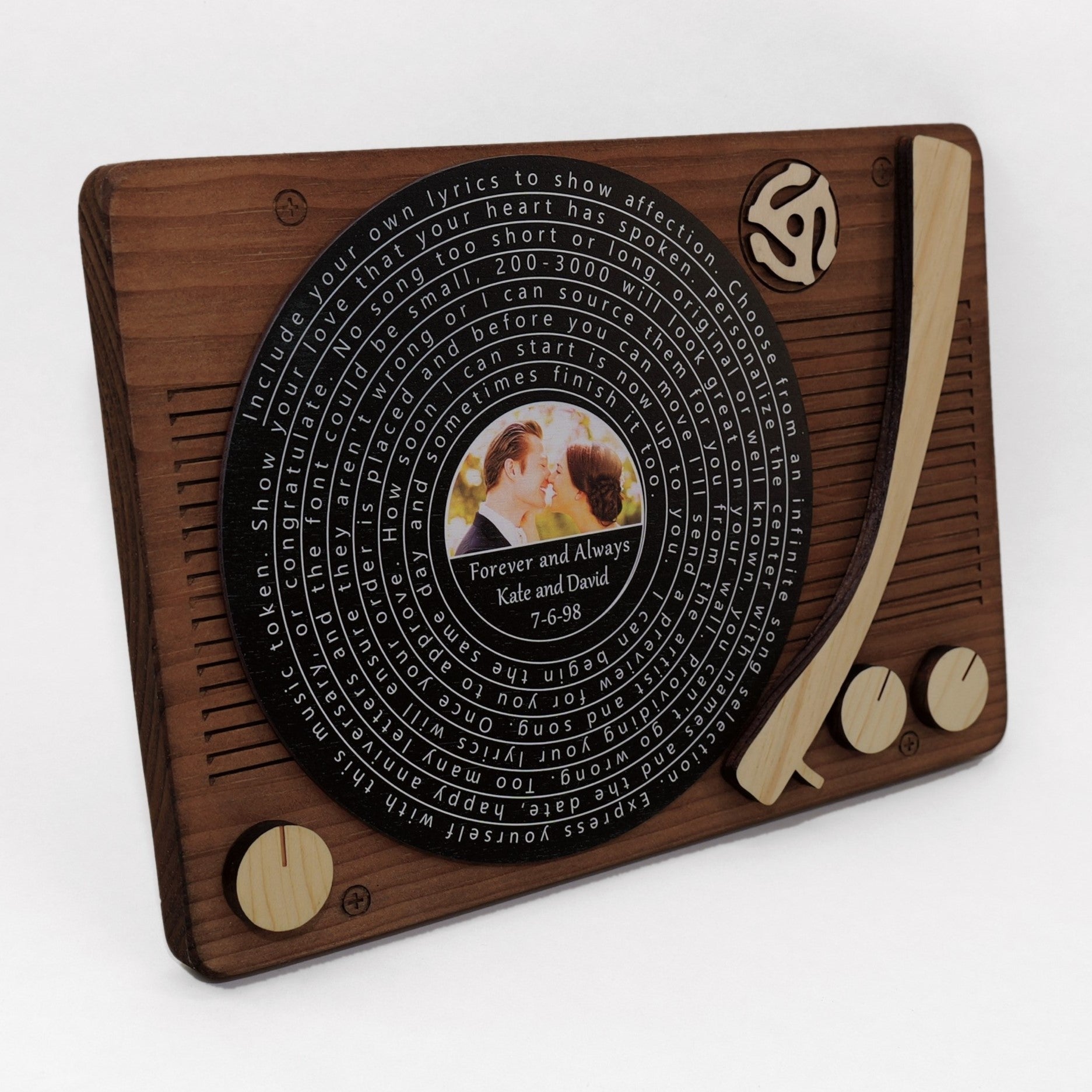 Song Lyrics Colorful Record Player Wall Hanging – Davidson Workshop