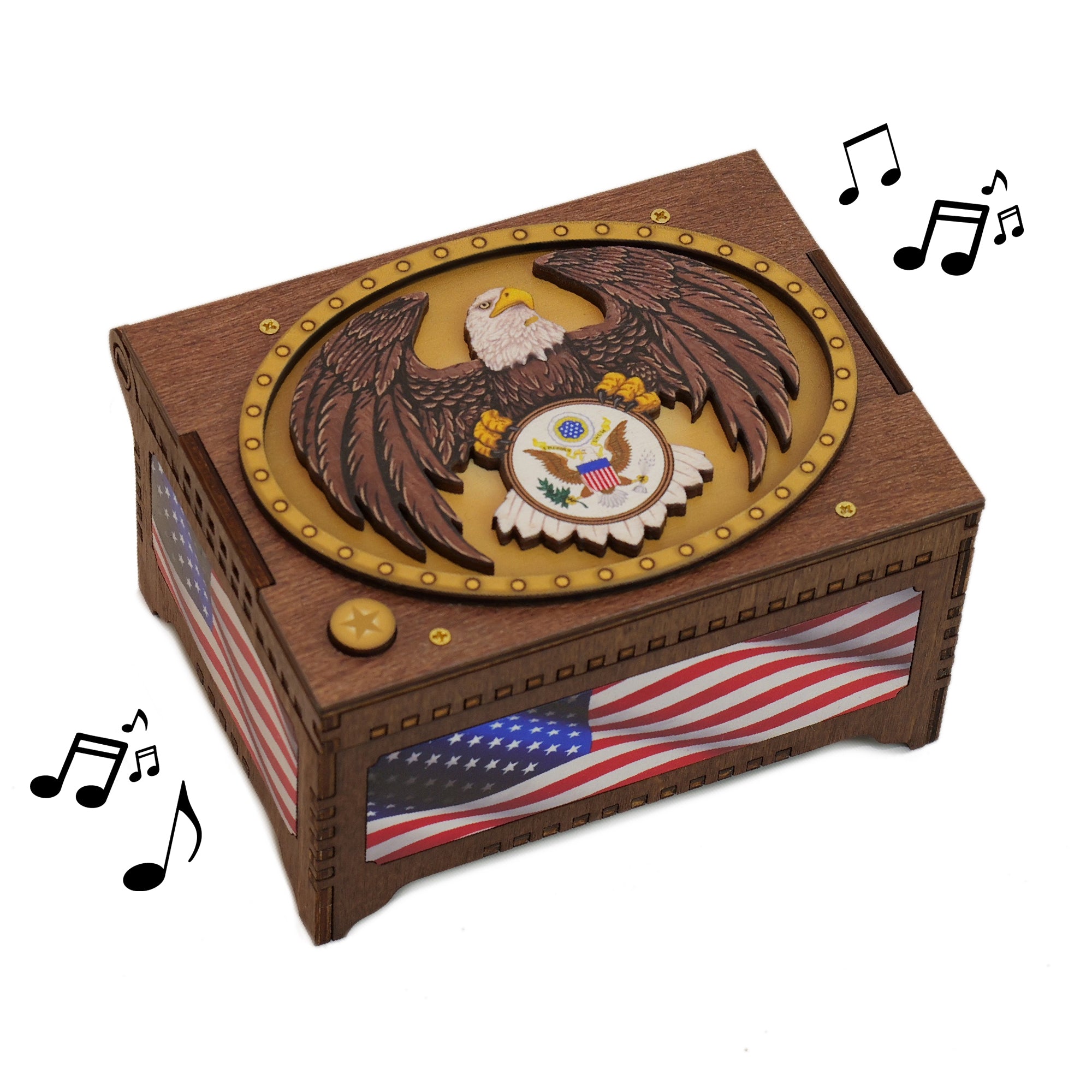 Patriotic Eagle MP3 Music Box – Davidson Workshop