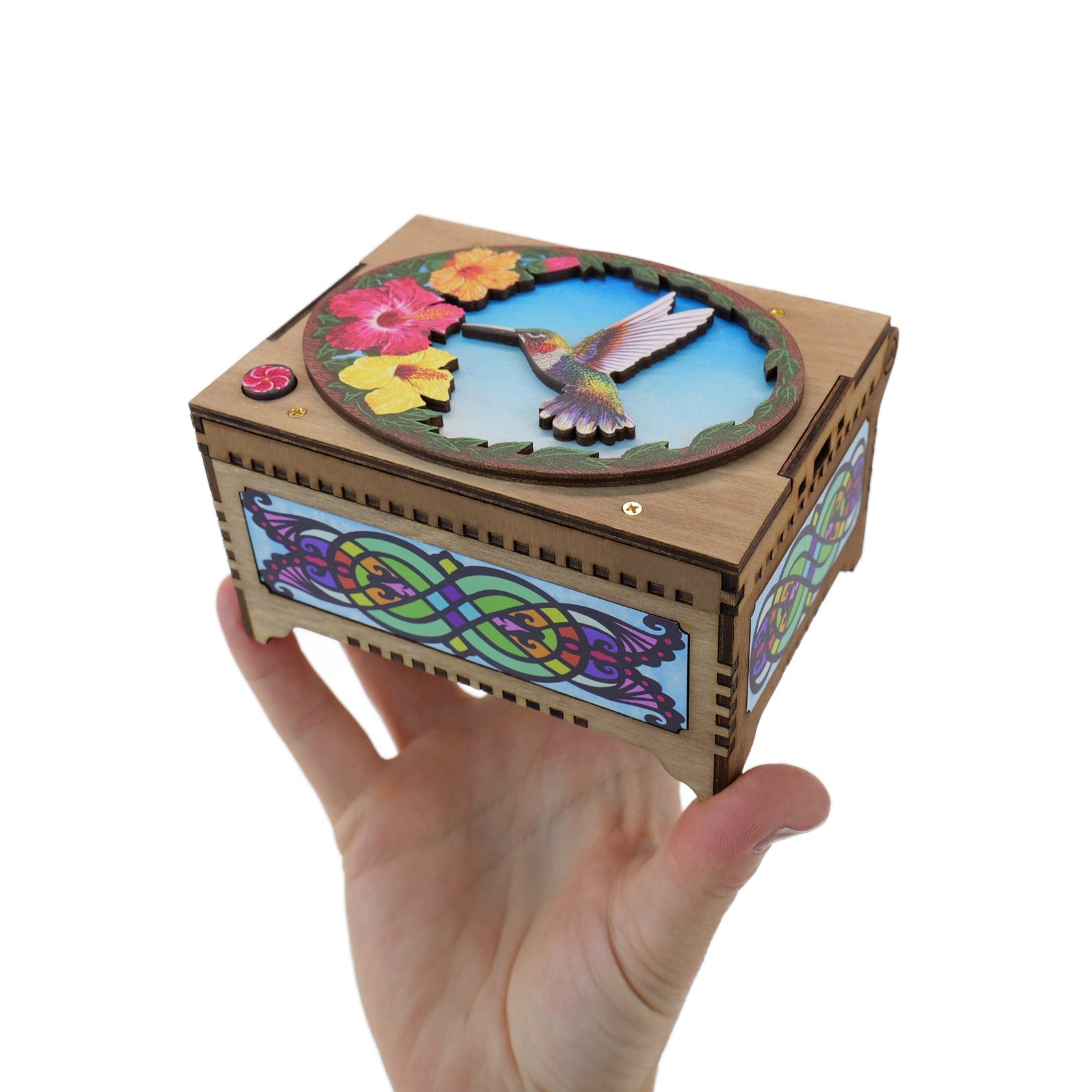 Colorful Hummingbird Music Box – Davidson Workshop