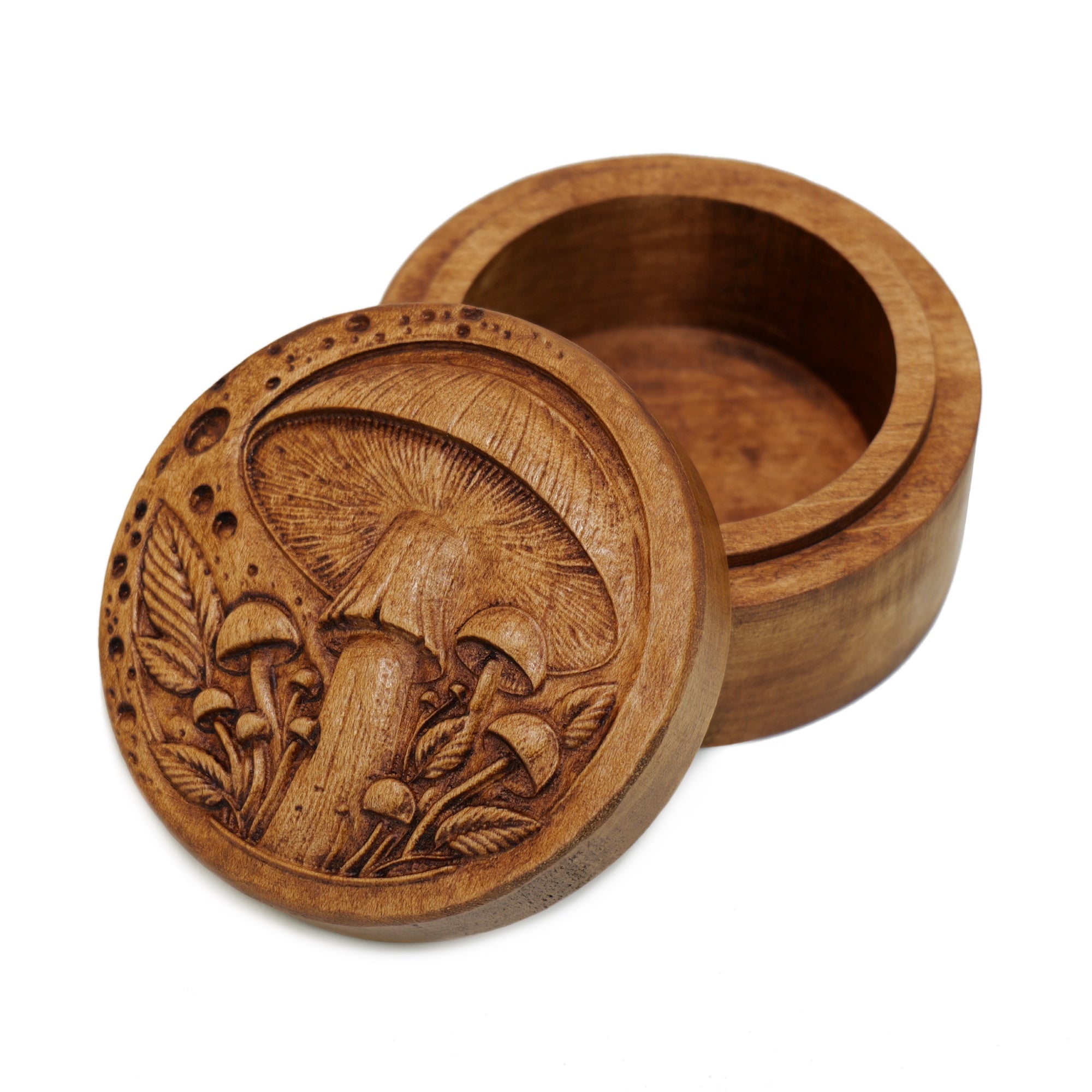 Mushroom Carved Box – Davidson Workshop