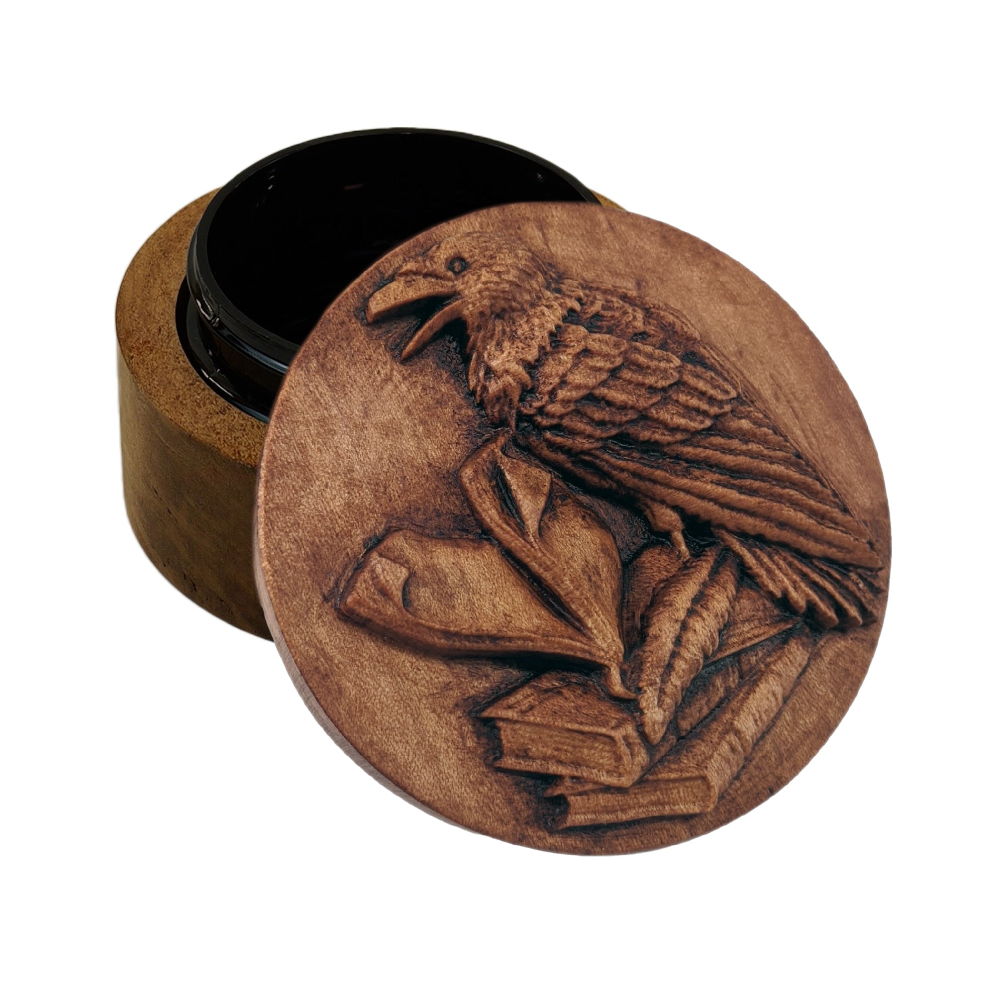 Raven Carved Box, Keepsake Urn, Your Text Engraved – Davidson Workshop