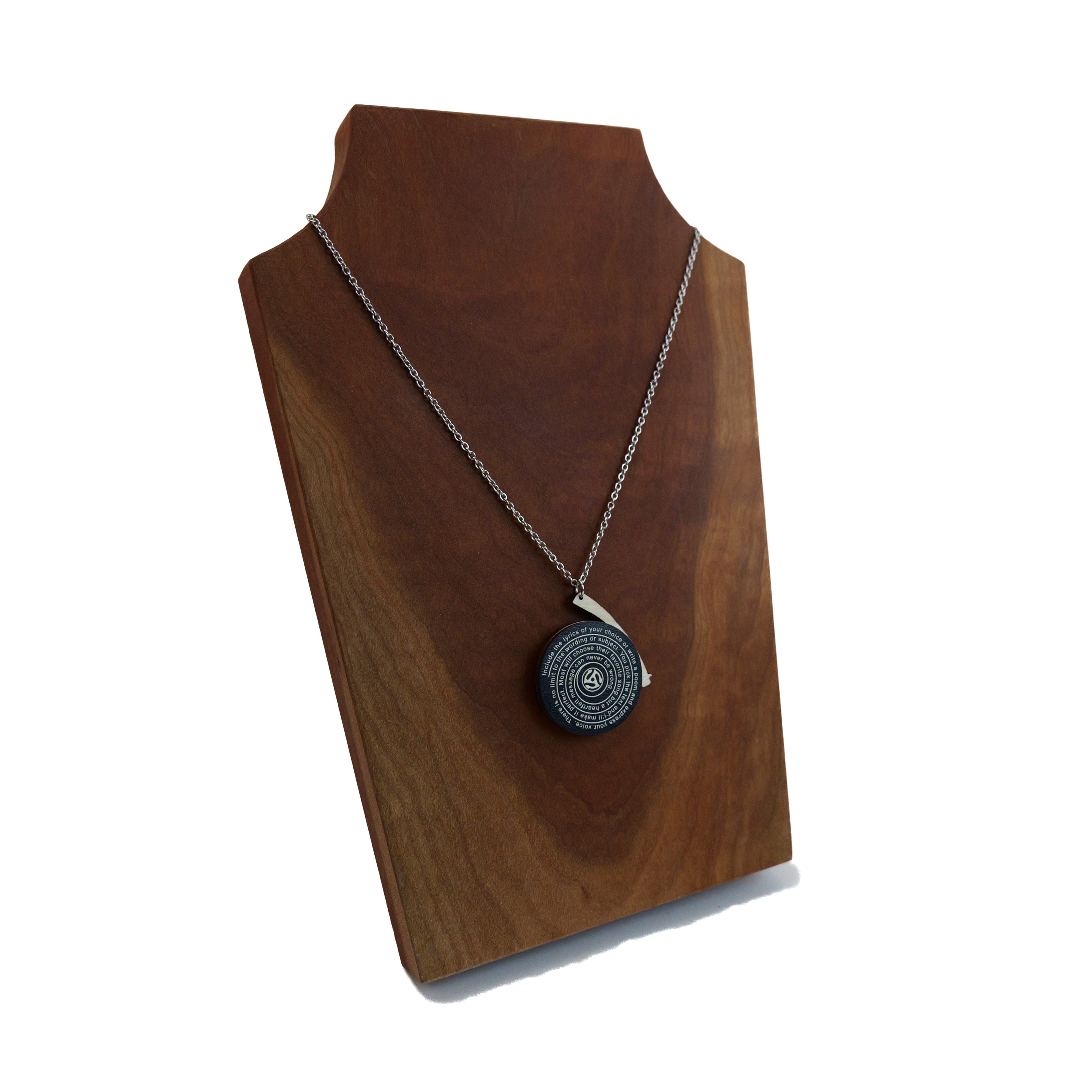 Record Pendant - Personal Lyrics & Engraving – Davidson Workshop