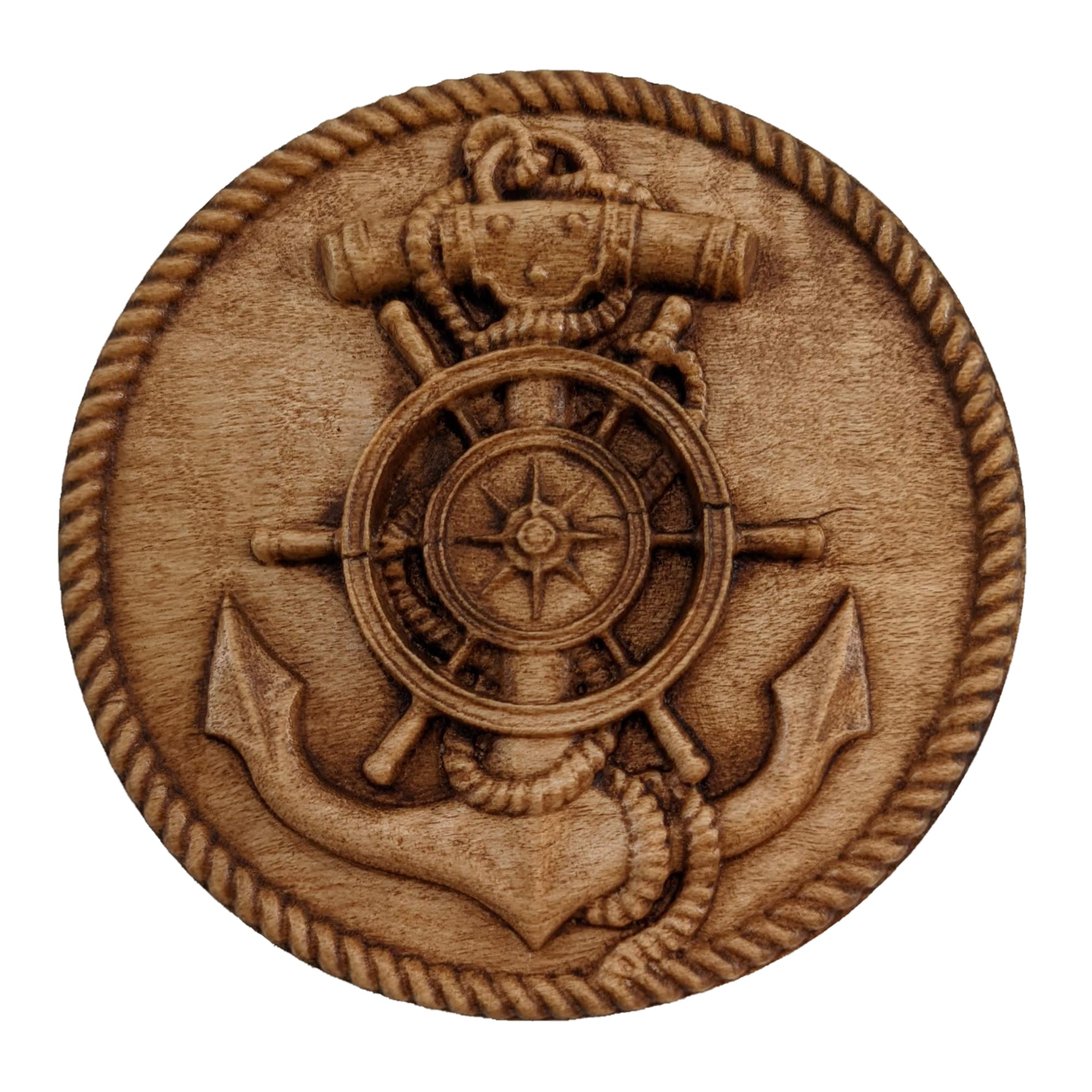 Anchor & Wheel Carved Box – Davidson Workshop