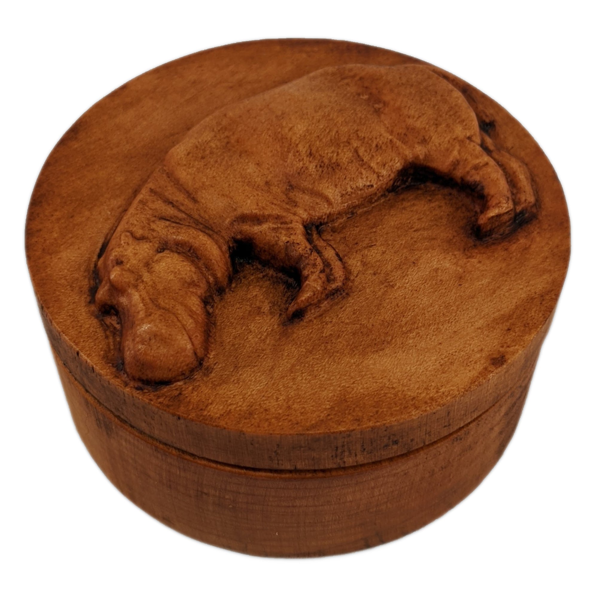 Hippopotamus Carved Box – Davidson Workshop